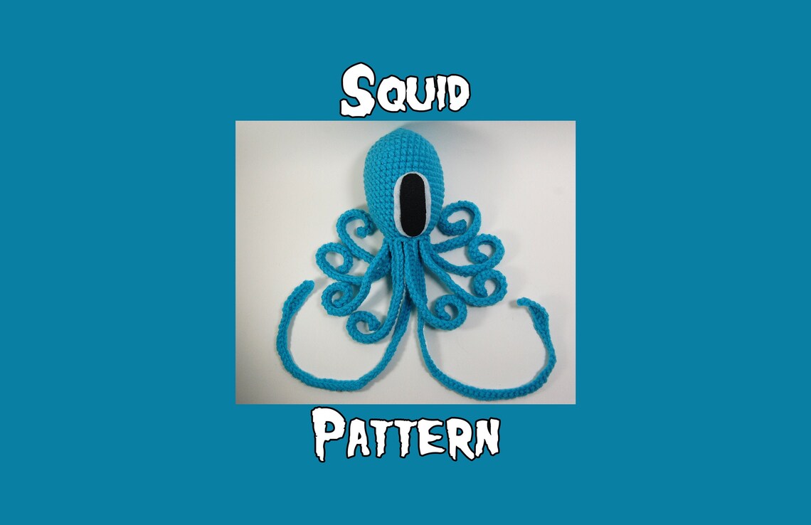 Squid Crochet Pattern Amigurumi Squid Pattern Crochet - Etsy