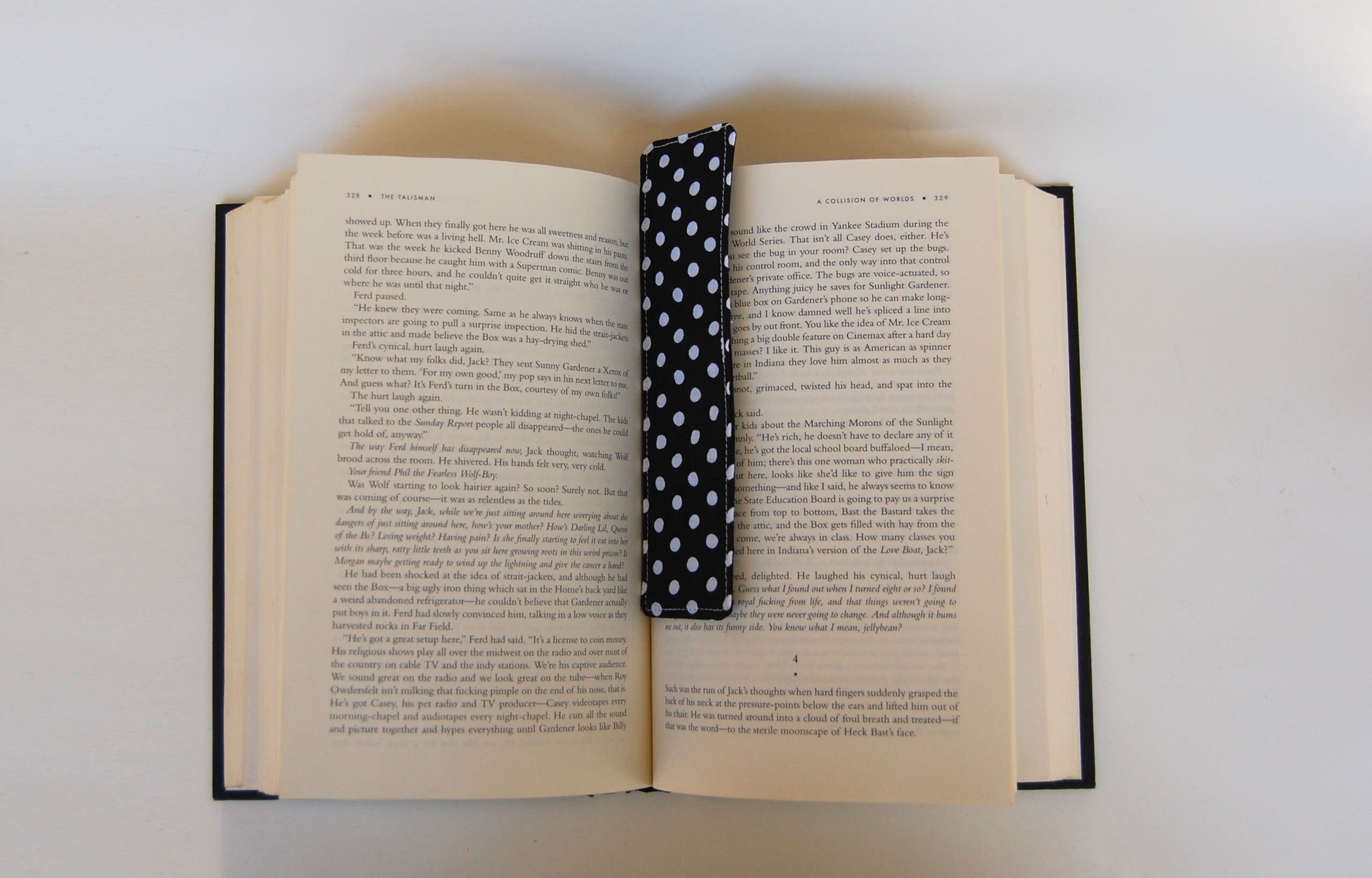 Polka Dot Bookmark Fabric Bookmark Fun Black & White Dots | Etsy