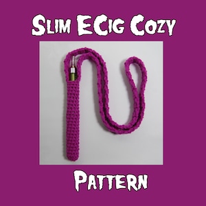 Slim Crochet Ecig Cozy Pattern - Crochet Pattern Vape Cozy - Vape Pen ...