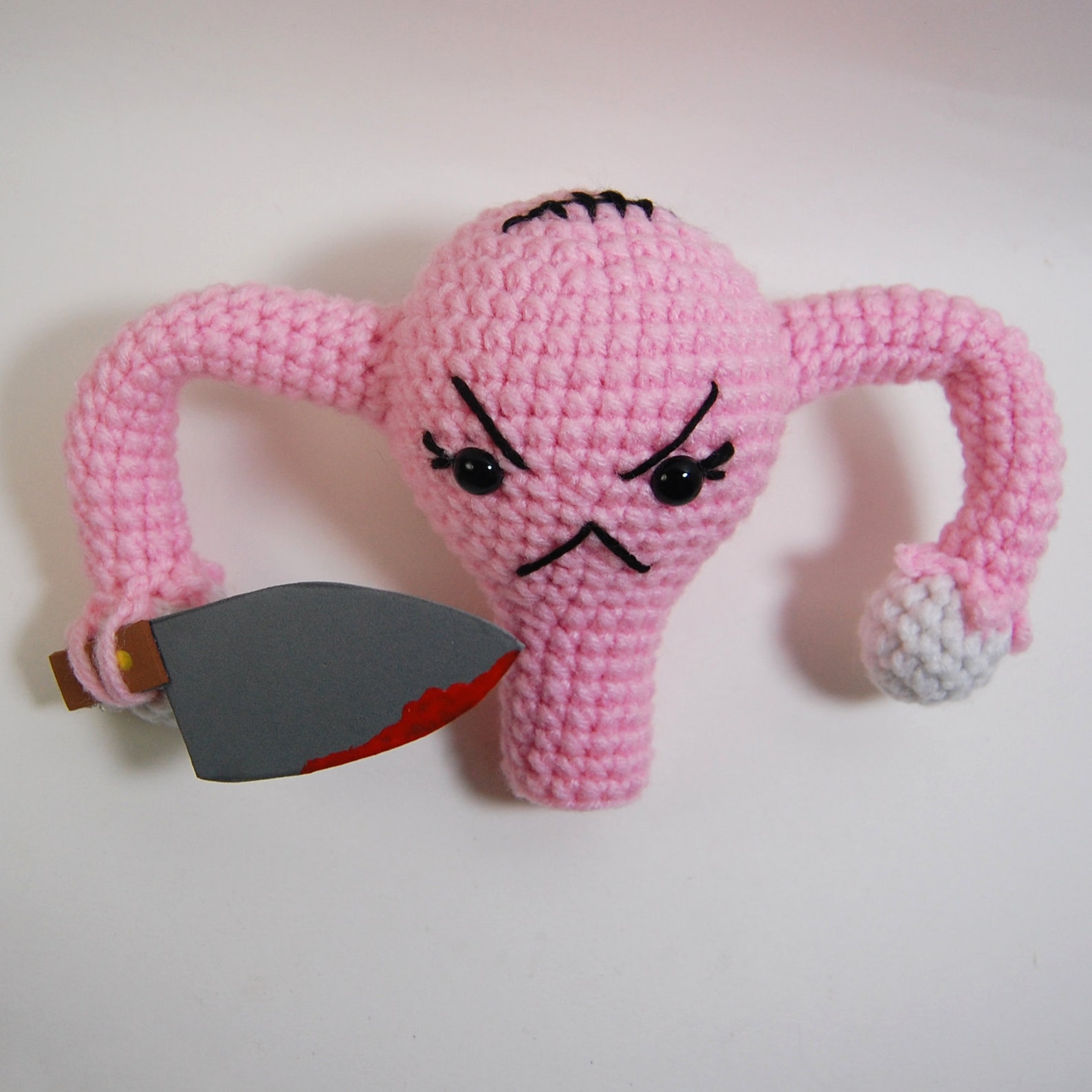Crochet Pattern Angry Cuterus With Knife Angry Uterus Toy - Etsy