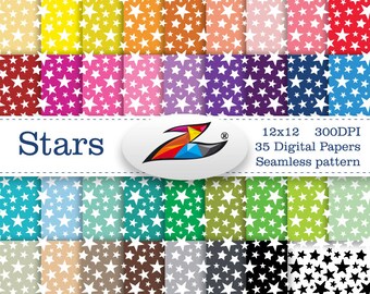 Star Seamless Pattern | Etsy