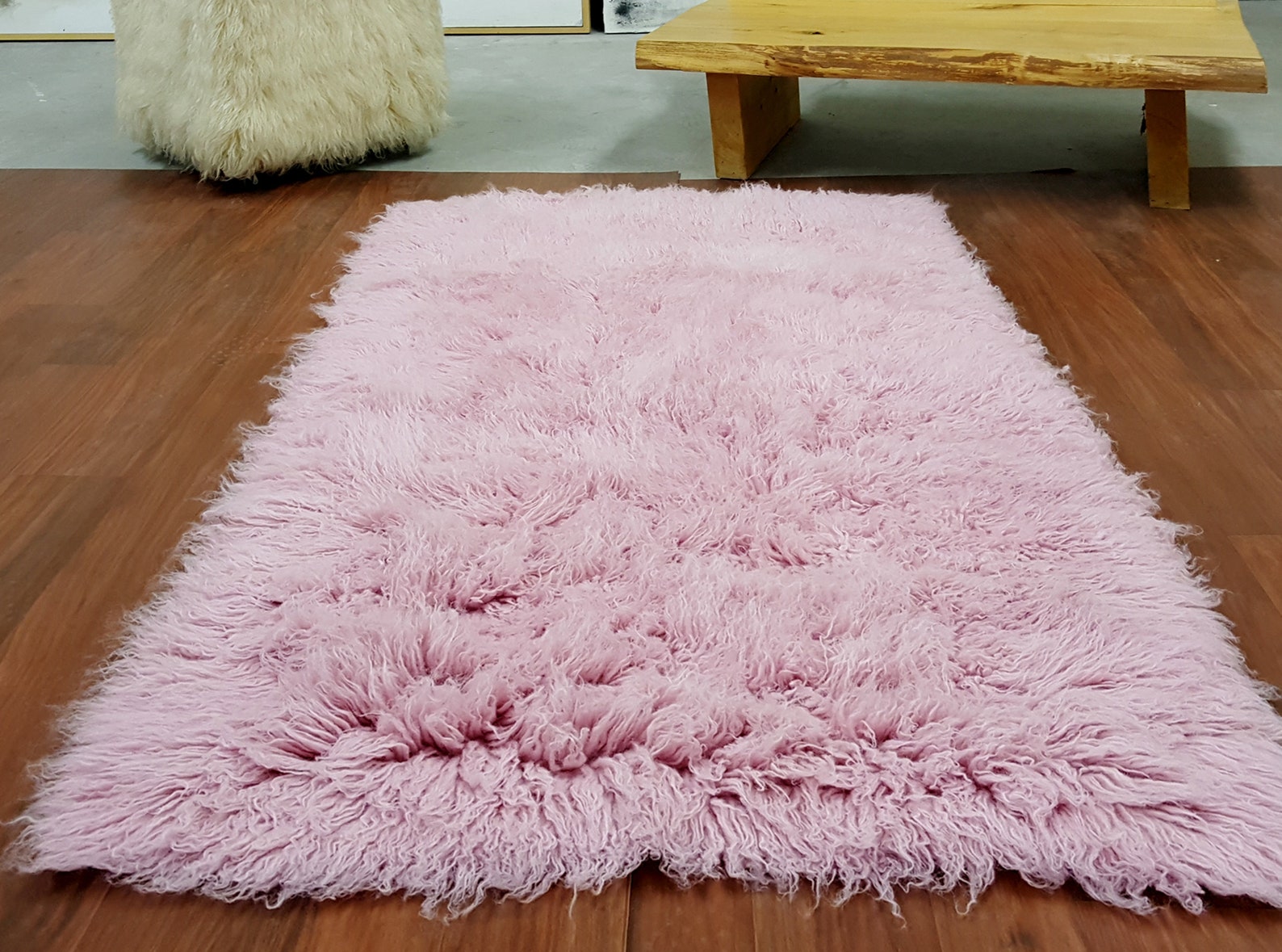 Hermosa alfombra suave pastel rosa flokati / Super grueso 3.25 | Etsy
