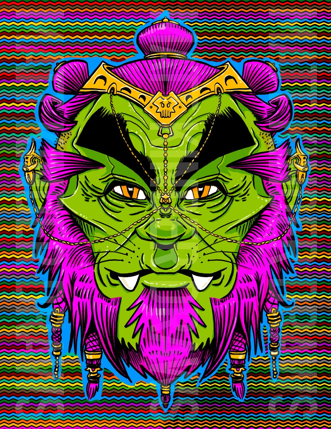 Alien Lion King 8.5x11 Print - Etsy