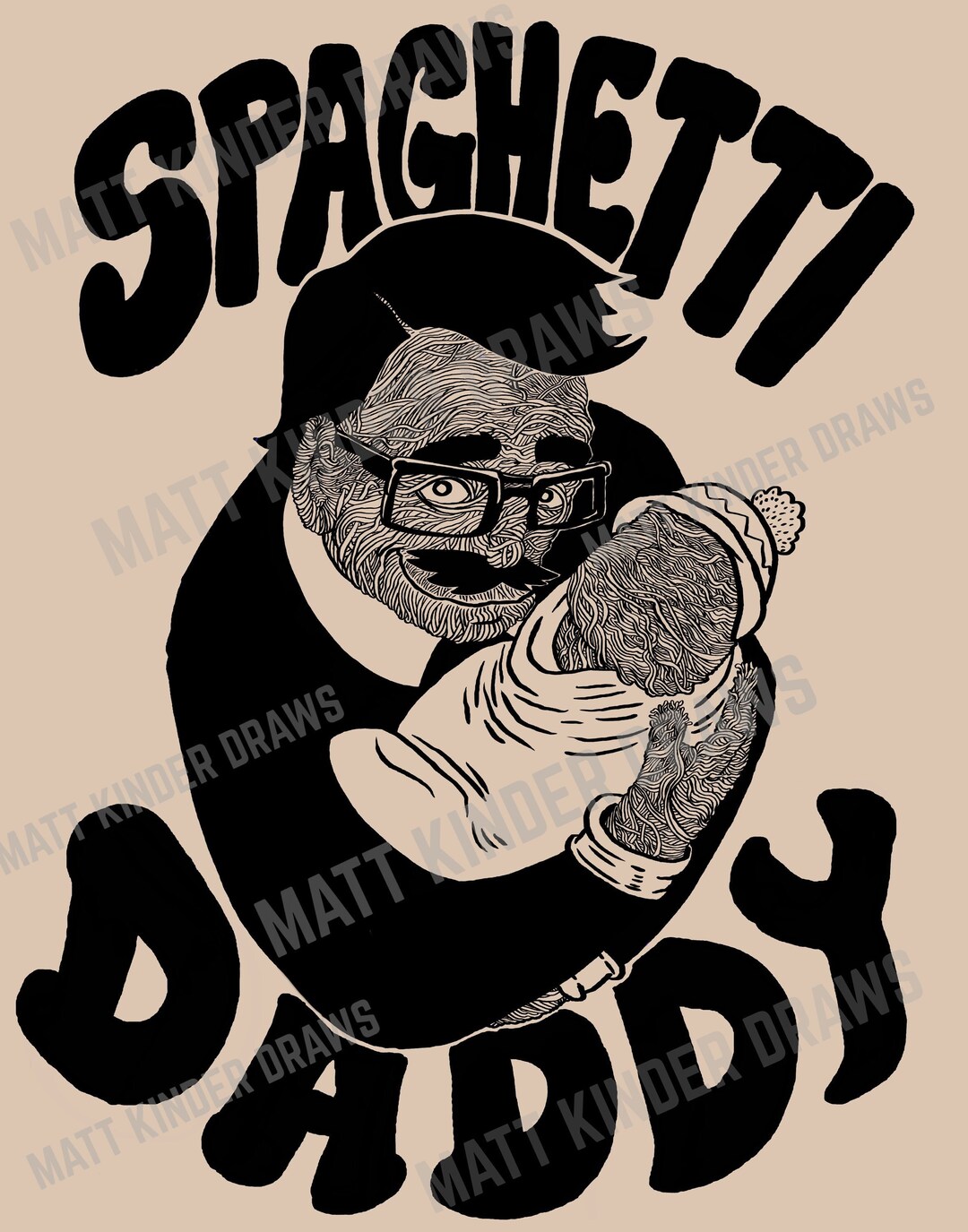 Spaghetti Daddy 11x14 Print - Etsy
