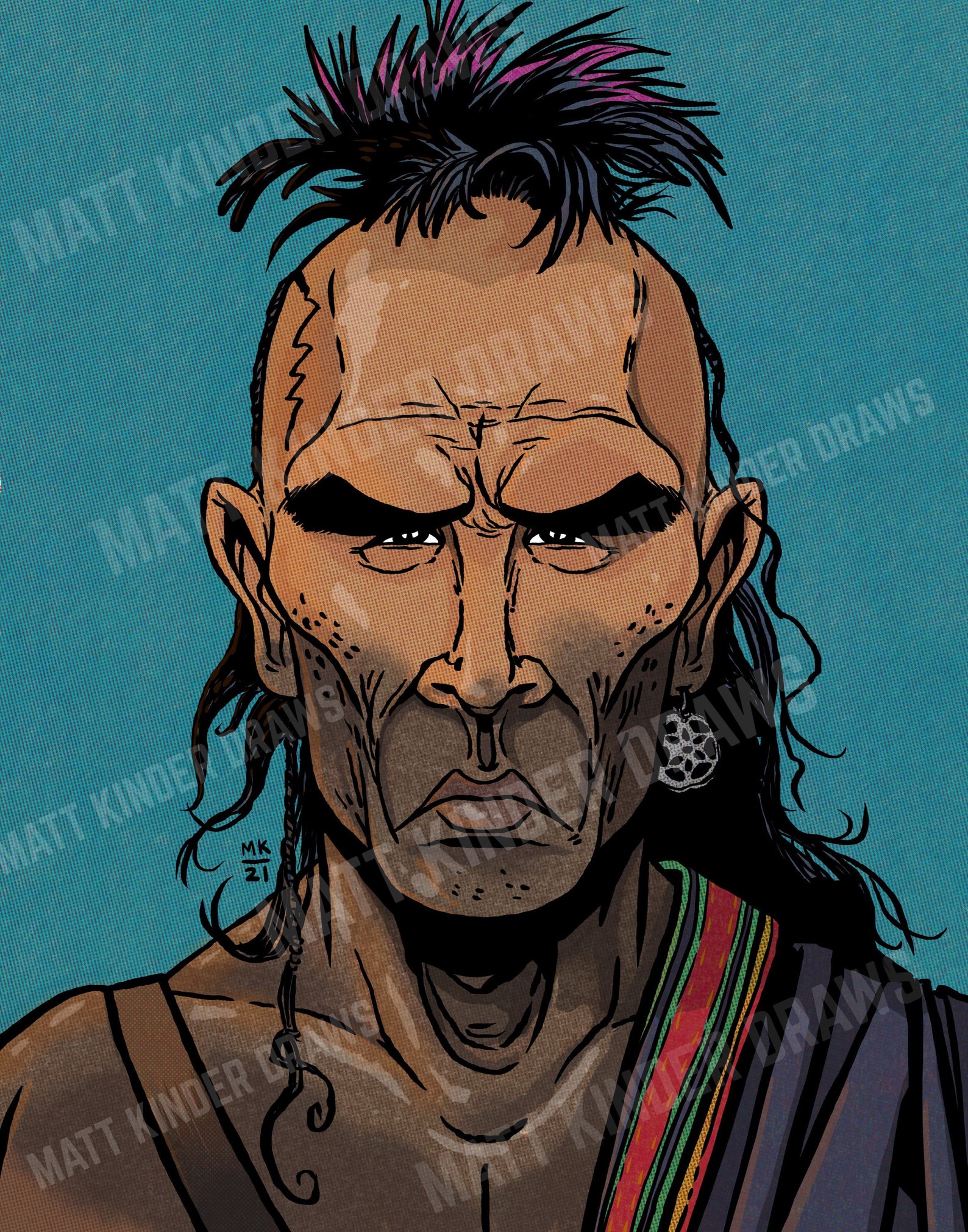 Magua Last of the Mohicans 11x14 Print | Etsy