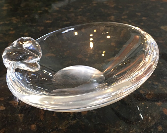 Hand-signed STEUBEN Crystal Glass DAVID HILLS 5 1/2" Sloping Bowl ...