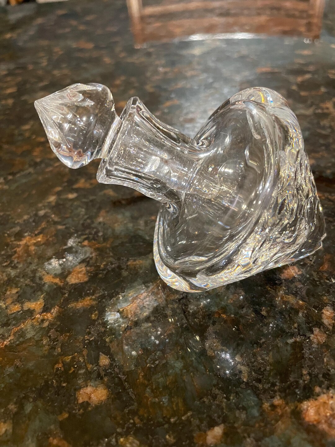 Crystal Thumbprint Cologne Perfume Bottle With Stopper~ Triangle ...