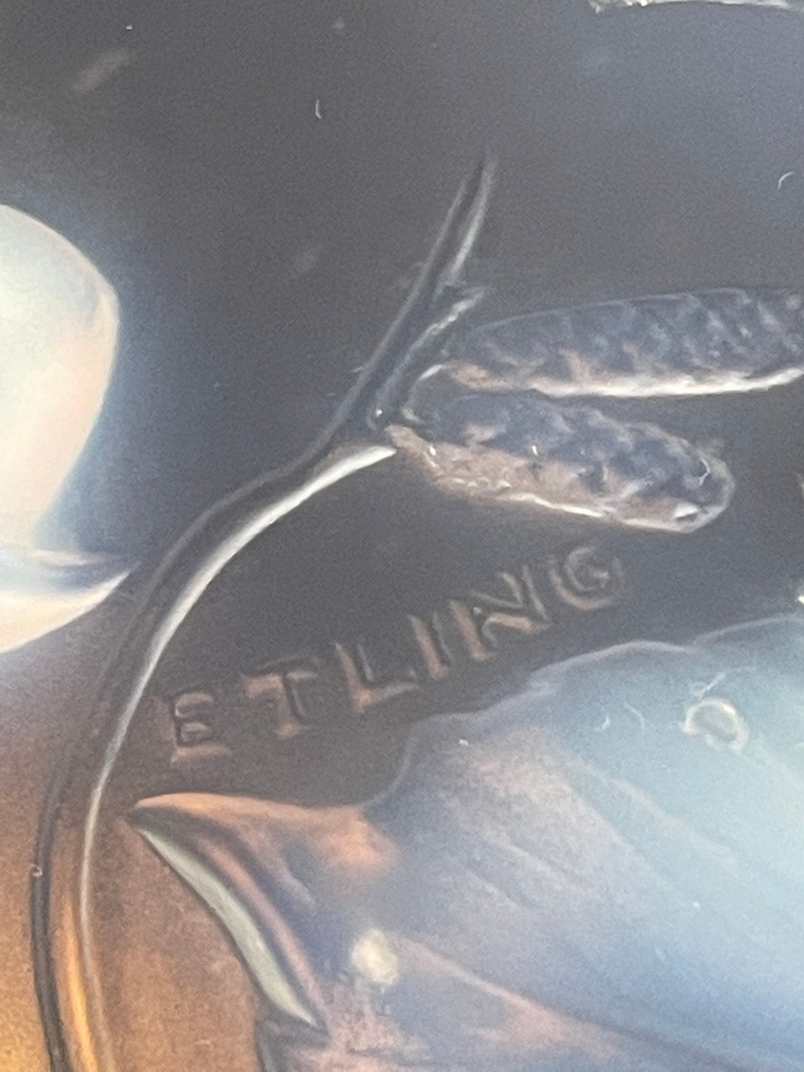 SIRVES Etling France Art Deco Flower Opalescent Footed Glass - Etsy