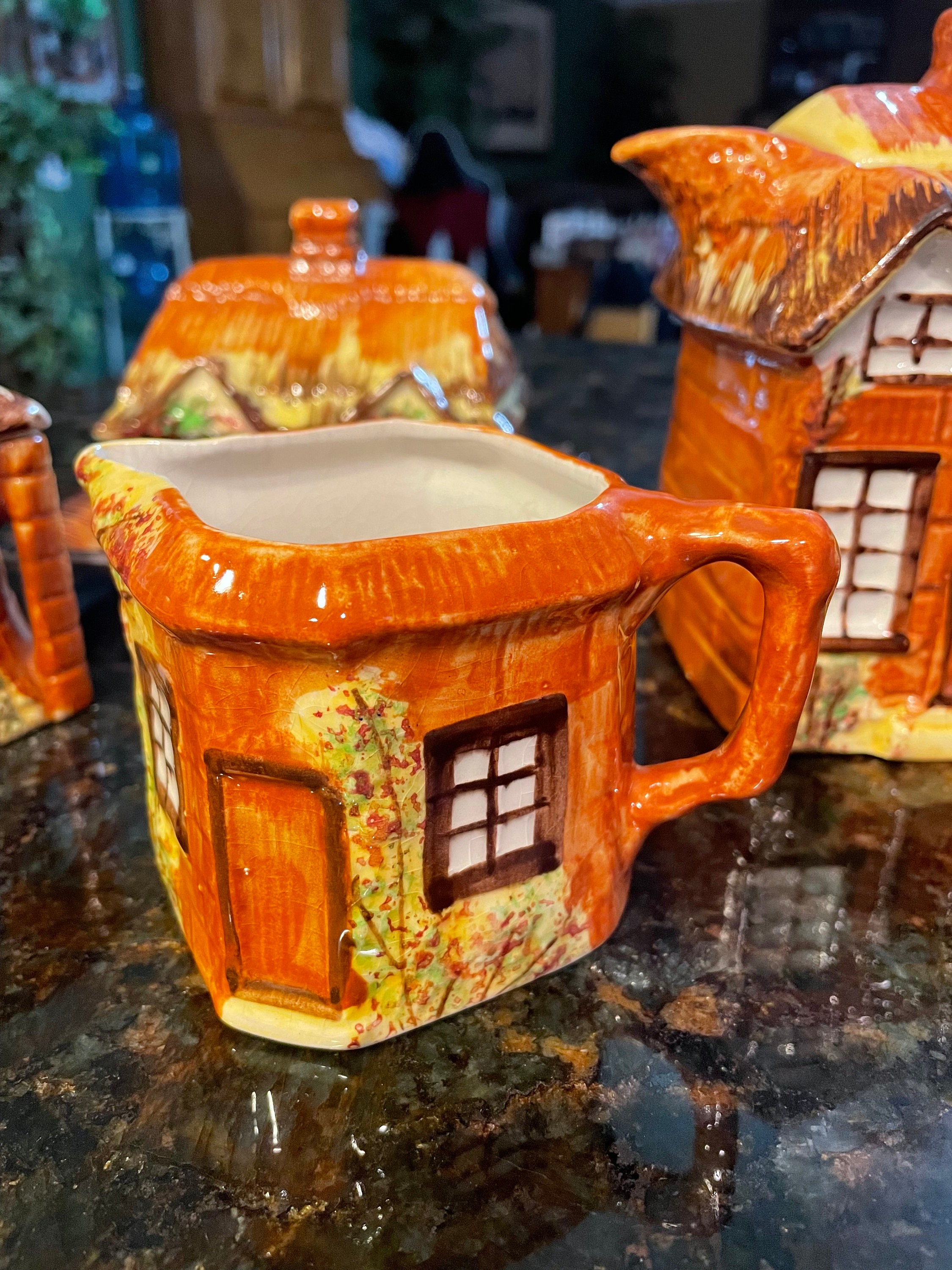 Vintage PRICE Kensington COTTAGE WARE Set of 4 ~ Tea Pot, Handled Sugar ...