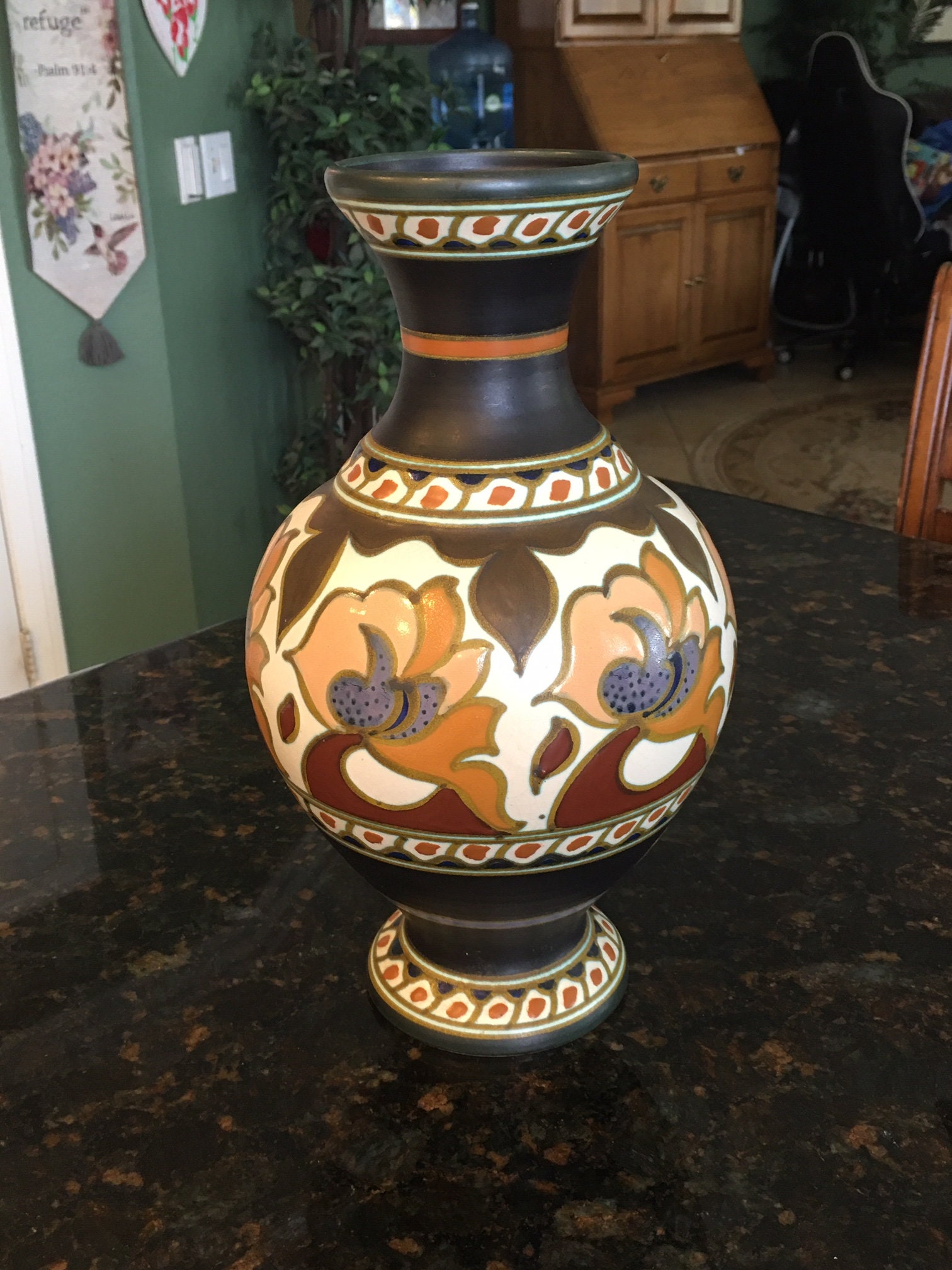 HUGE GOUDA ASA Bulb Vase From 1915 Signed Number 2144 - Etsy