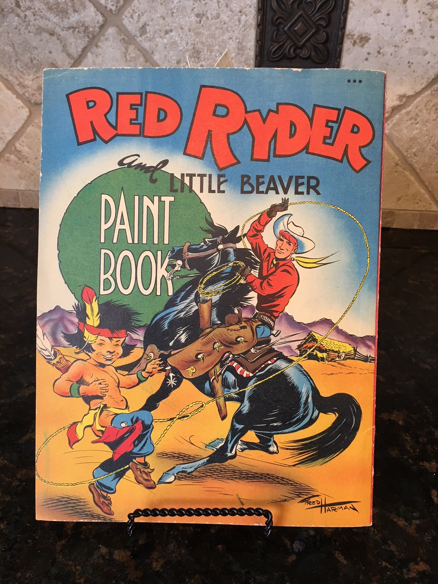 Red Ryder and Little Beaver Paint Book 1153 whitman 1947. - Etsy