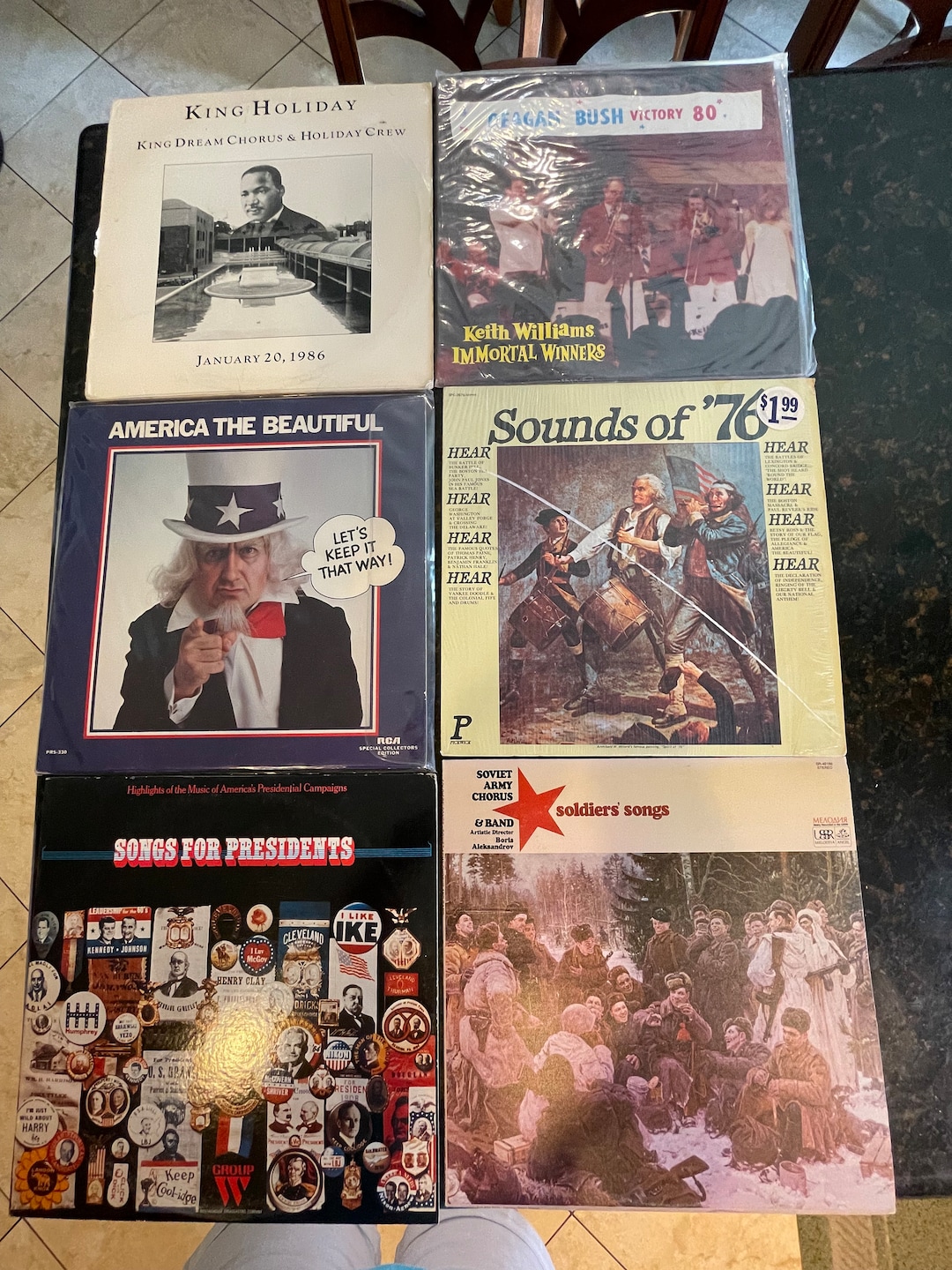 SIX PRESIDENT Celebration Songs History Vinyl~king Holiday, Reagan Bush ...