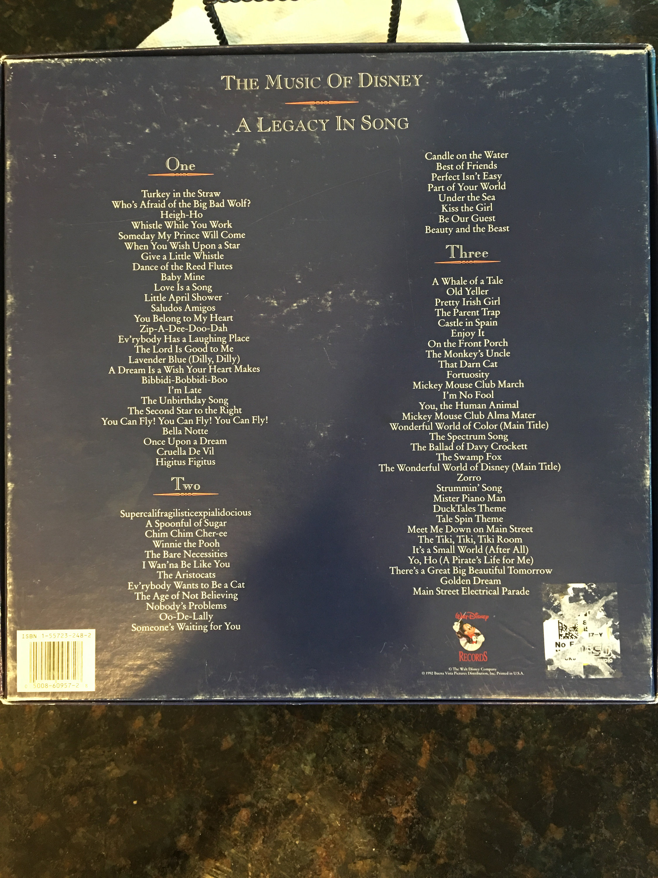 The Music of Disney: A Legacy in Song is a 1992 Three Disc Set of ...