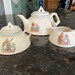 1910 Roseville Pottery Dutch Creamware Tea Set: Teapot, Creamer, Sugar ...