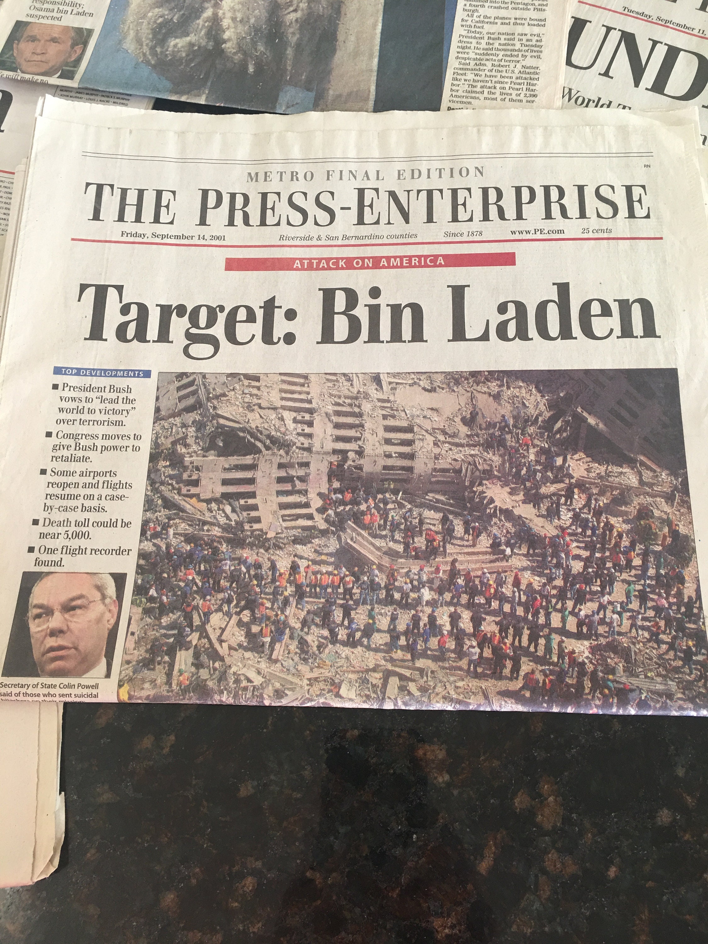 7 Pieces of Time Magazine 9/11 World Trade Twin Towers September 11 ...