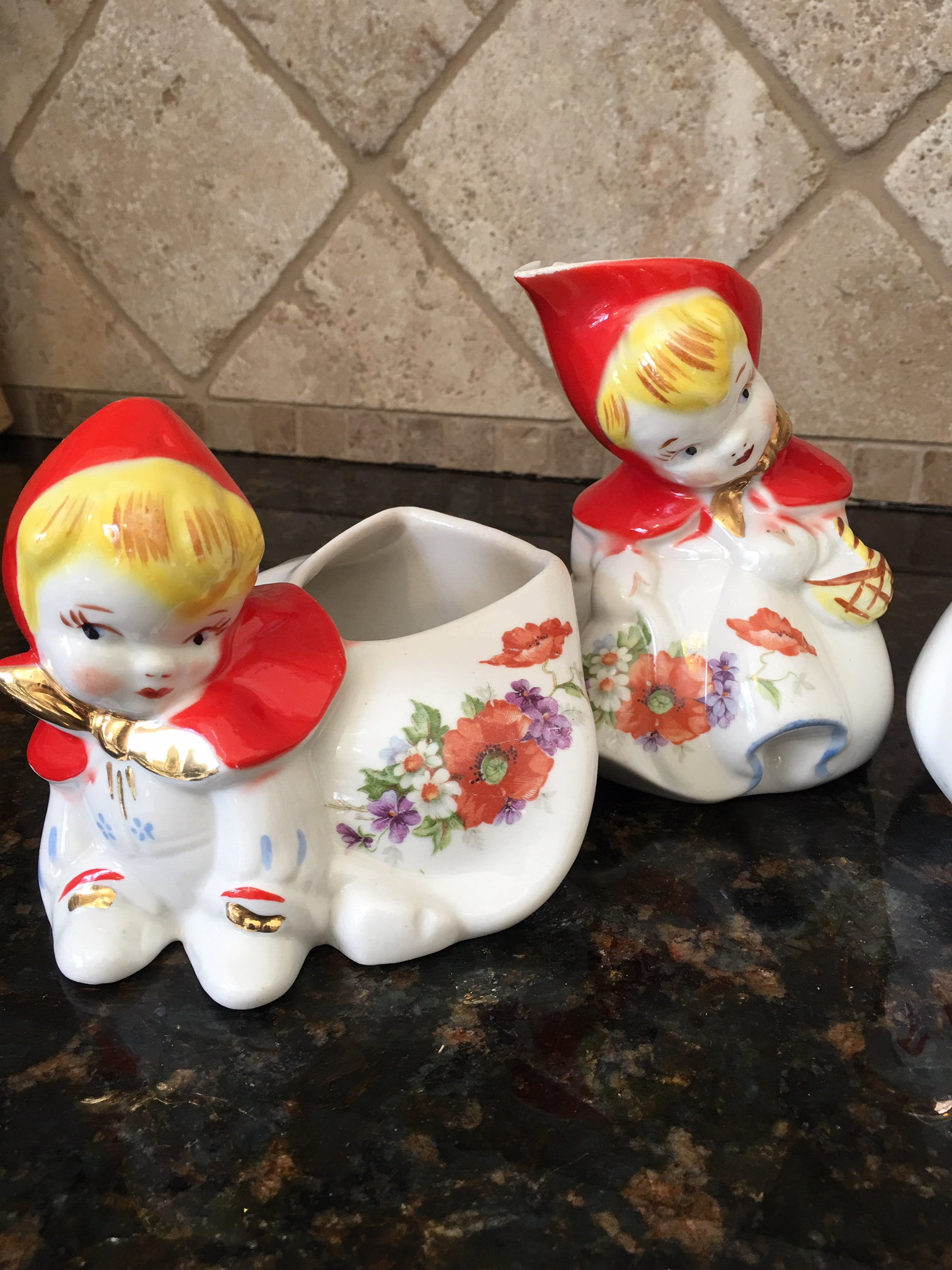 Vintage Hull USA Little Red Riding Hood 5 Pc Set: Teapot, Creamer ...