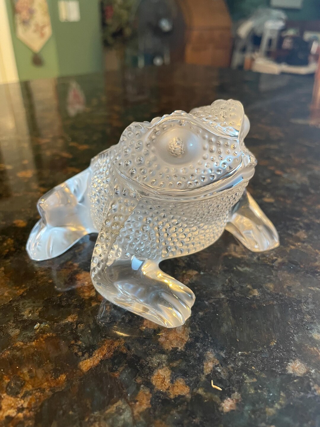 Rene LALIQUE "gregoire" Frog/toad Clear Frosted Figurine 11640~ French ...