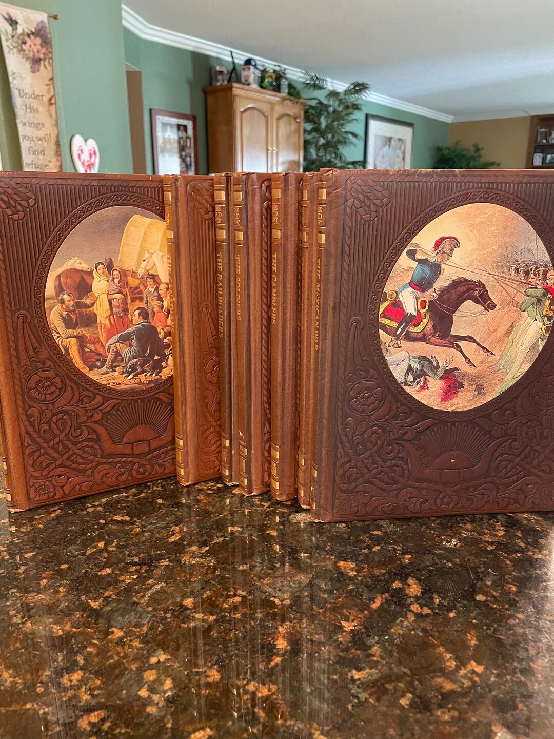 Time-life Books ~ the Old West ~ Leather Bound ~ 7 Volumes, January 1 ...