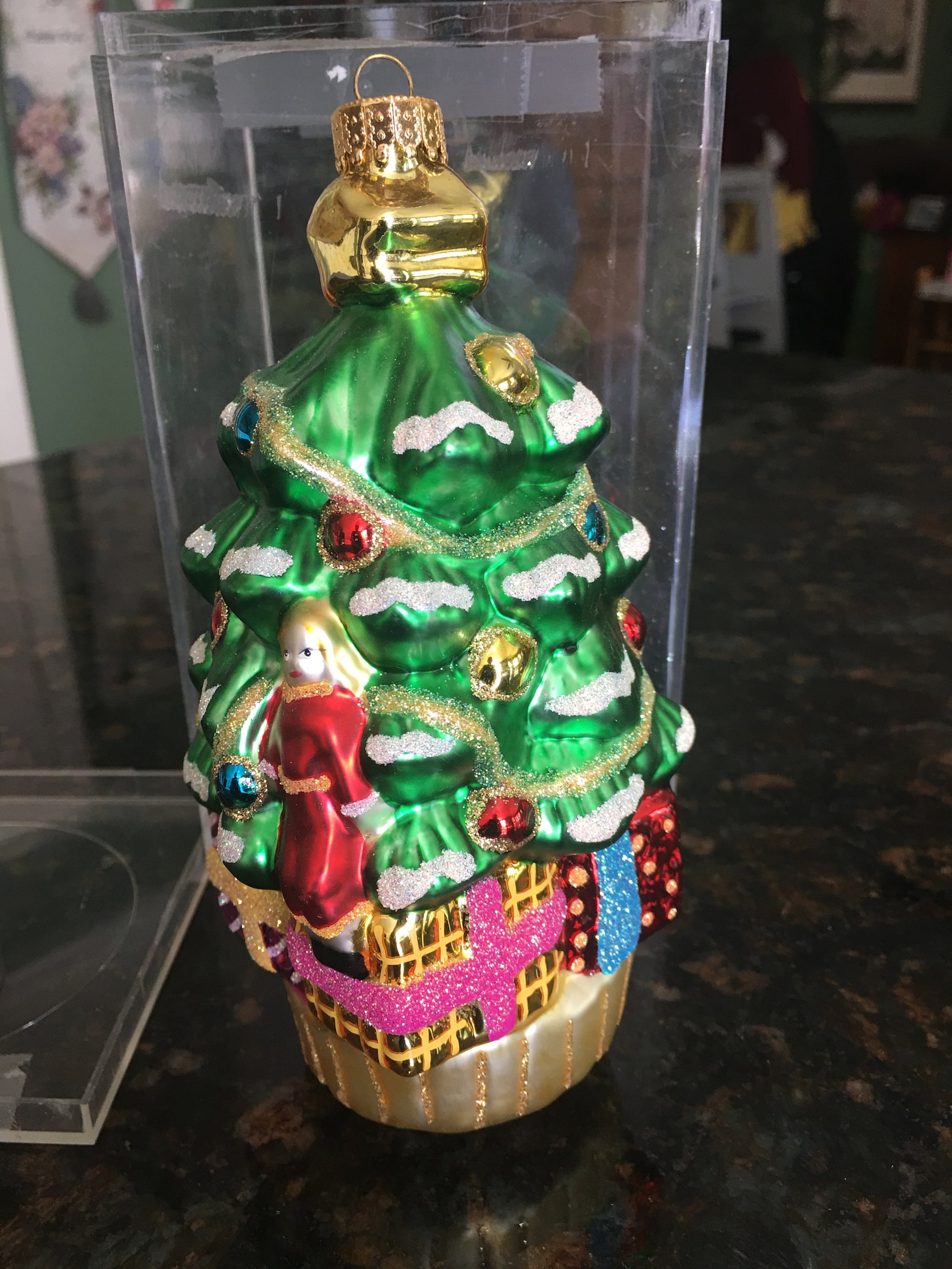 Rare Radko-like Large 6 Inch Christmas Tree Shaped Glass Vintage ...