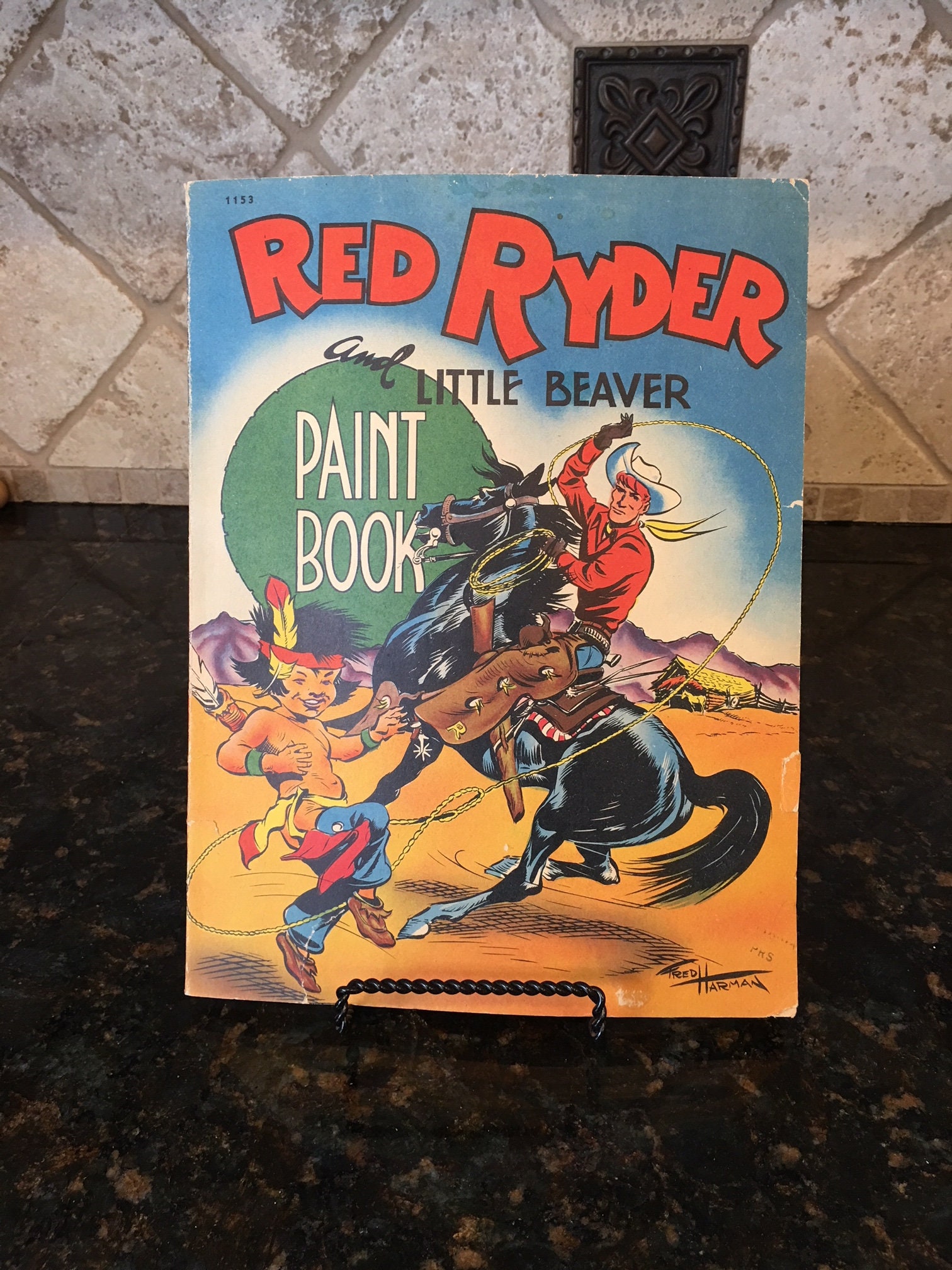 Red Ryder and Little Beaver Paint Book 1153 whitman, 1947. Fred Harman ...