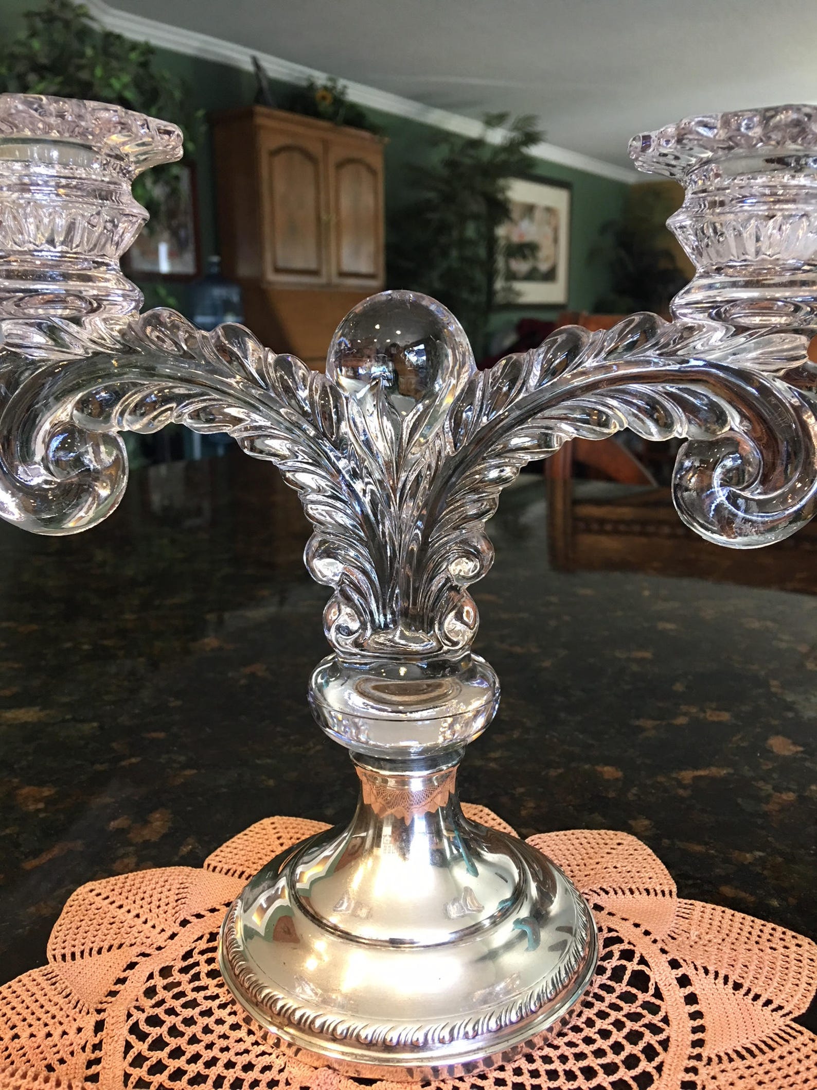 Cambridge Glass Martha 2-light Candlesticks W/ Sterling - Etsy