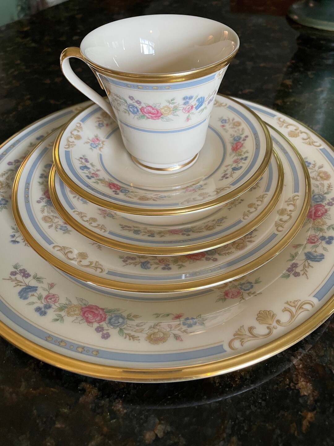 Beautiful Full Set of Lenox RALEIGH China ~ 40 Pieces Retired ~ 5 Pc ...