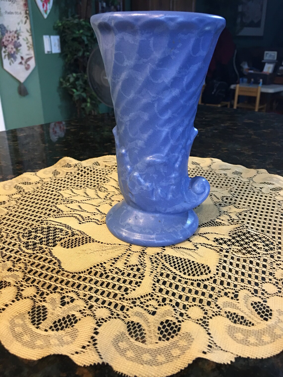 Rare Red Wing Leaf Vase 855 Blue From 1930's - Etsy