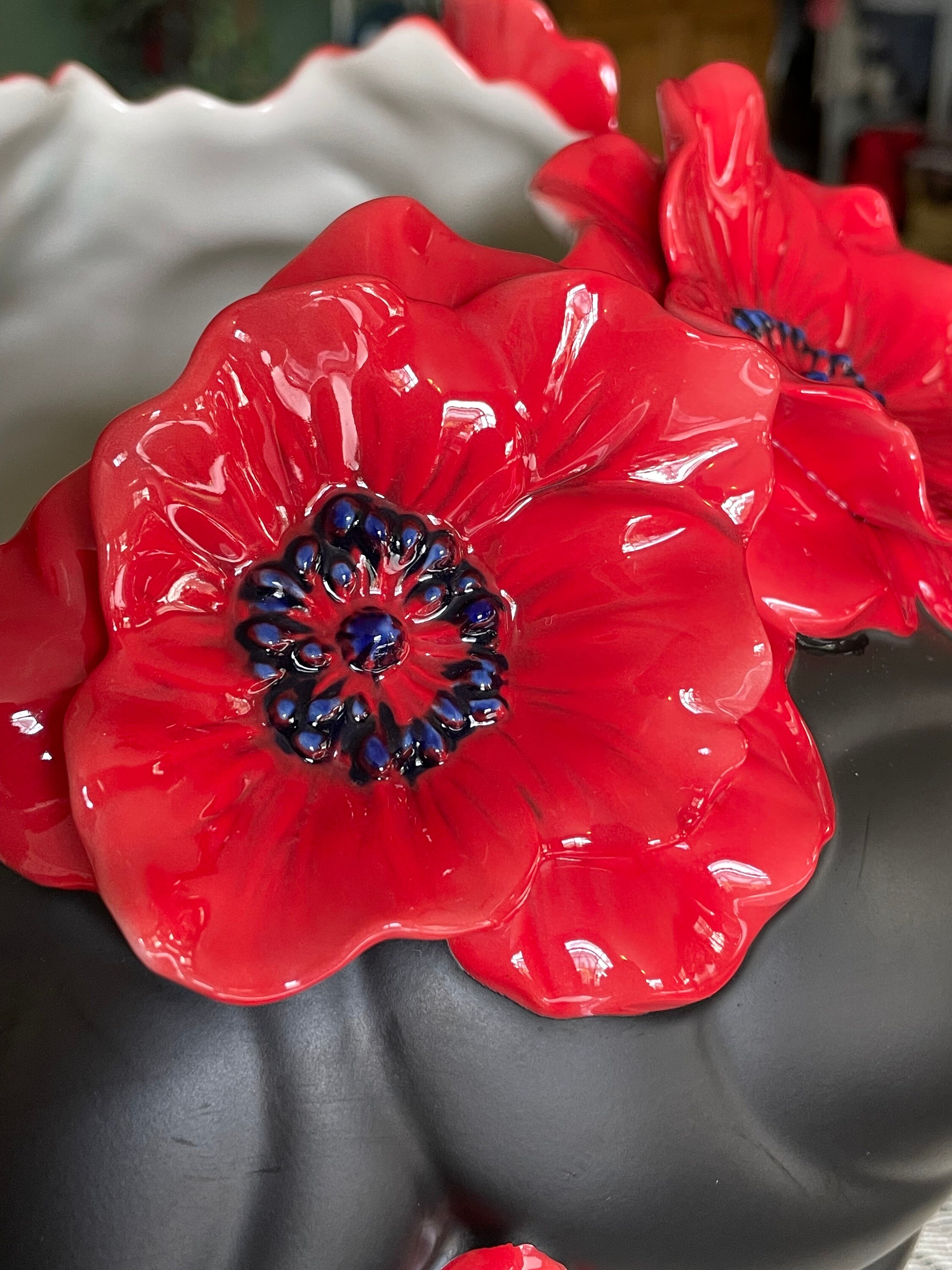 HUGE Franz Porcelain unfailing Youth Poppy Vase FZ03358 X Large Size - Etsy