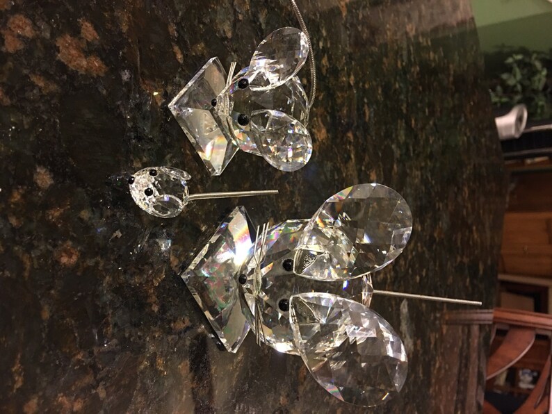 GIANT Retired Swarovski Silver Crystal MICE (var 2 ) Family ~ Mouse ...