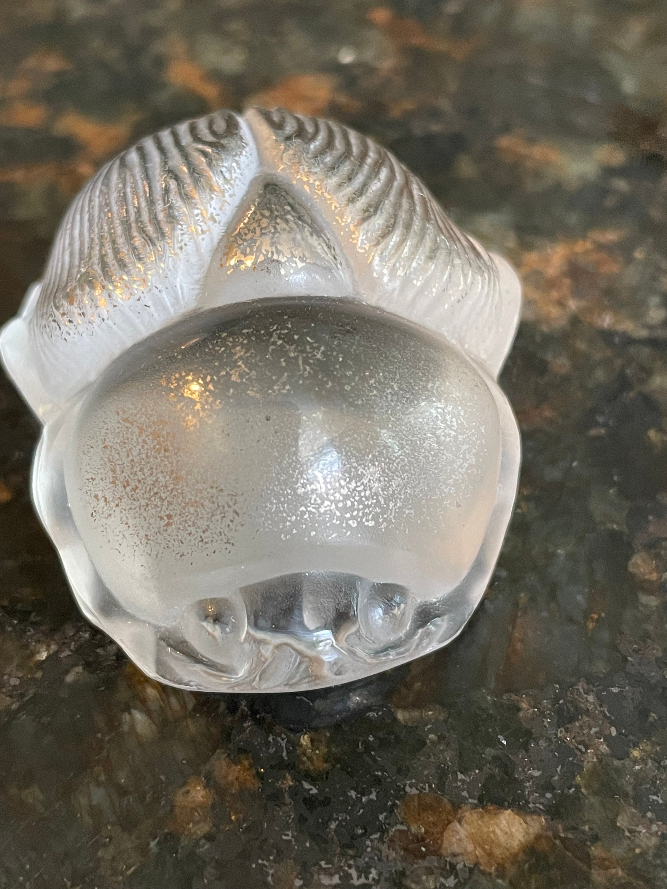 Lalique Gold Tinged Glass Scarab Perfect French Studio, Signed - Etsy