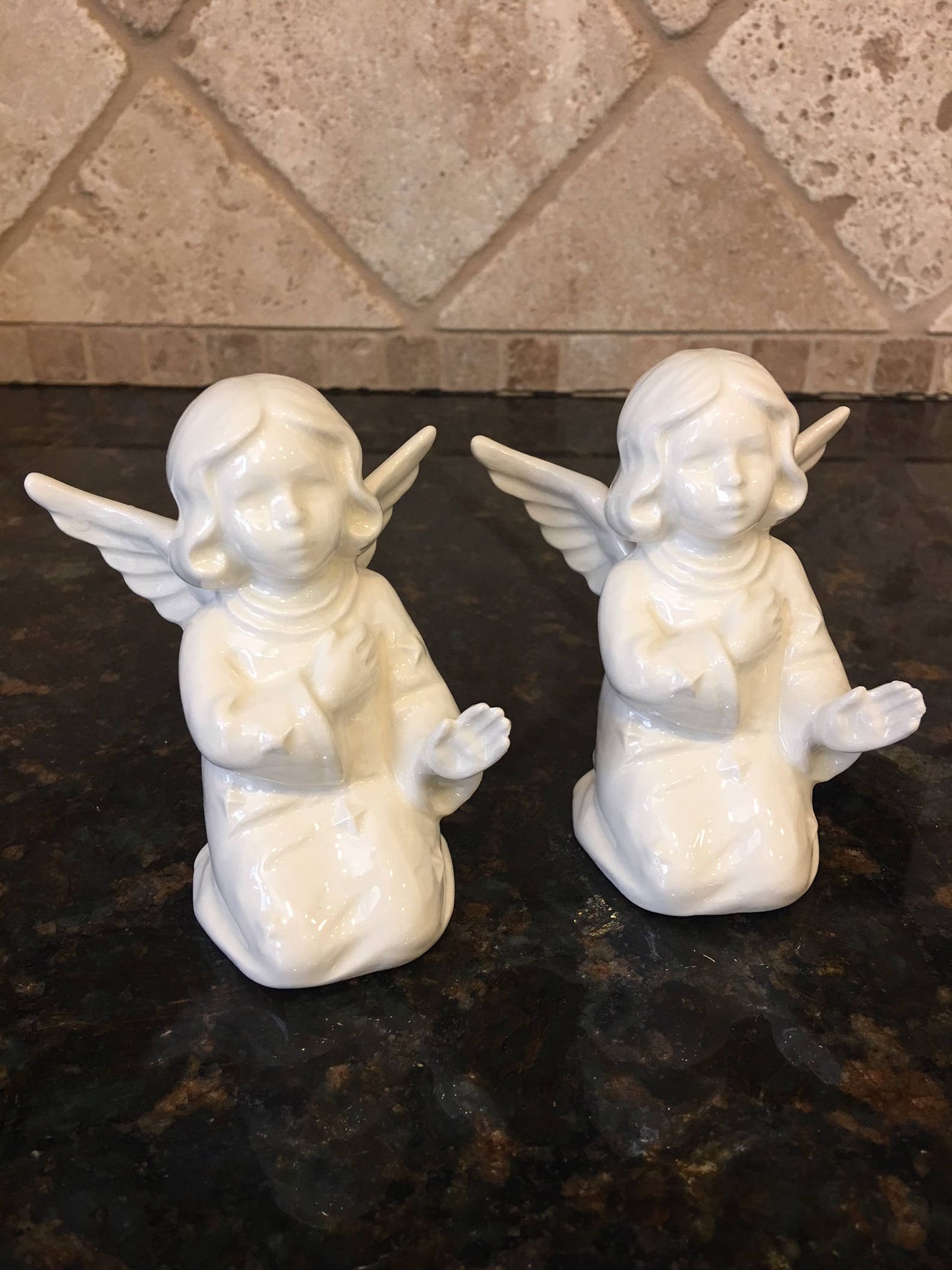 PAIR of West Germany Kneeling Angels With Arm Over the Heart - Etsy