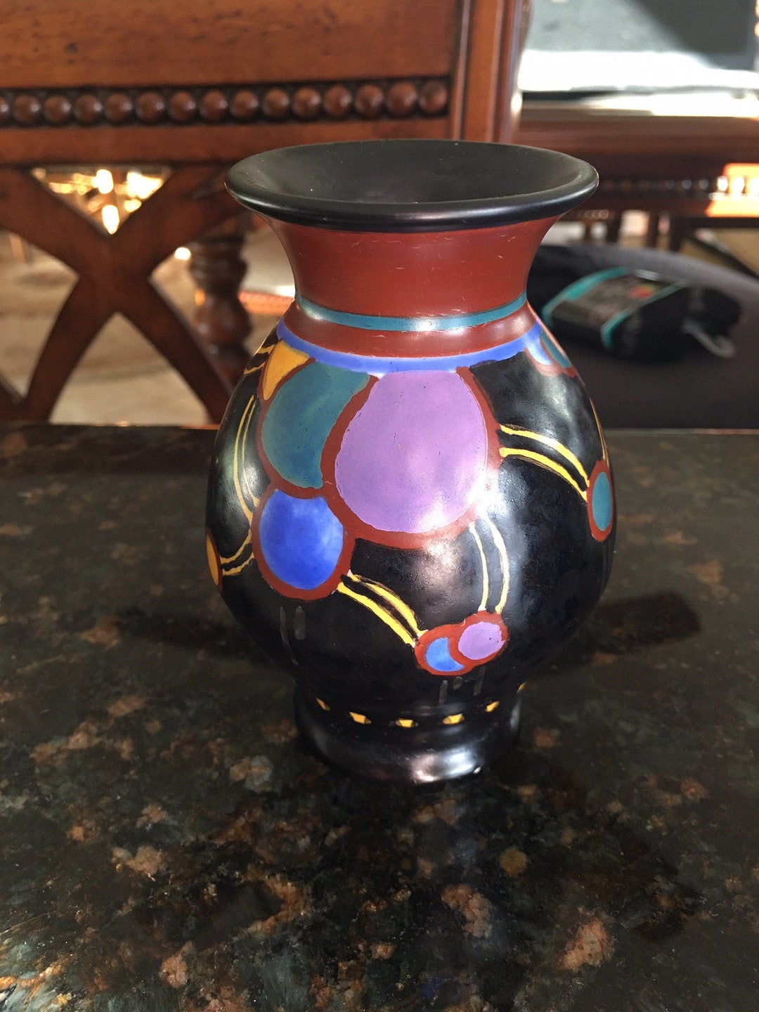 Gouda ZENITH Holland Pottery Vase ~ Marked ~ Black Matte Glaze ...