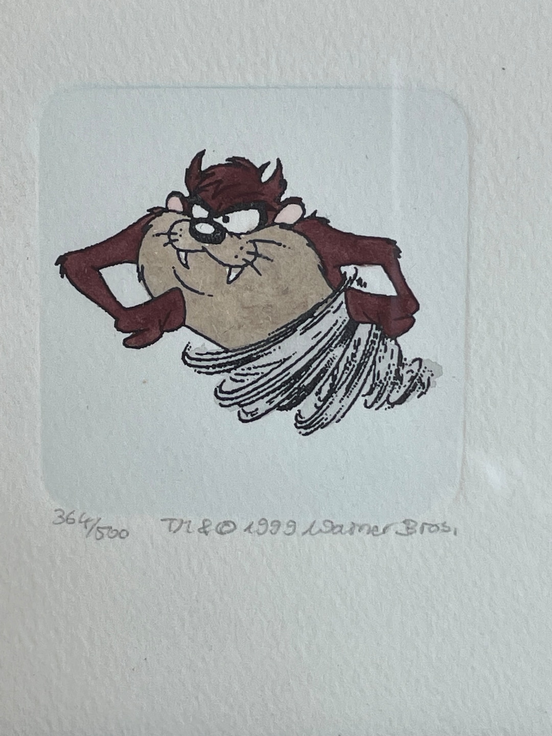 Limited Edition TAZ (tazmanian Devil) Etching on Paper With Hand Tinted ...