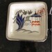 RARE Hand Painted PAGODA Pottery & Silver Toast Rack and 2 Side Dishes ...