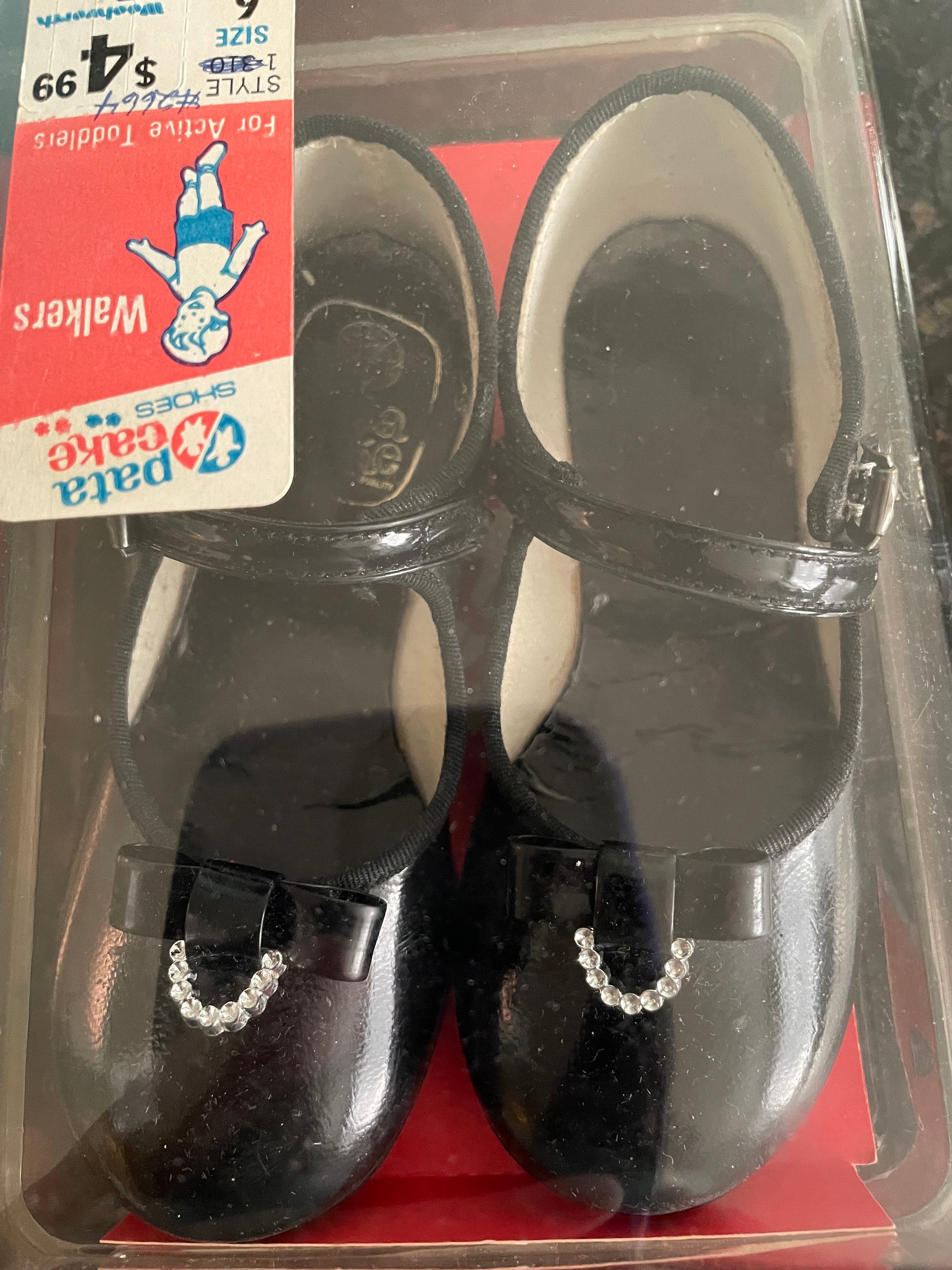 Pata Cake Shoes Baby Shoes Black Patent Leather Size 6 Woolworth Woolco ...