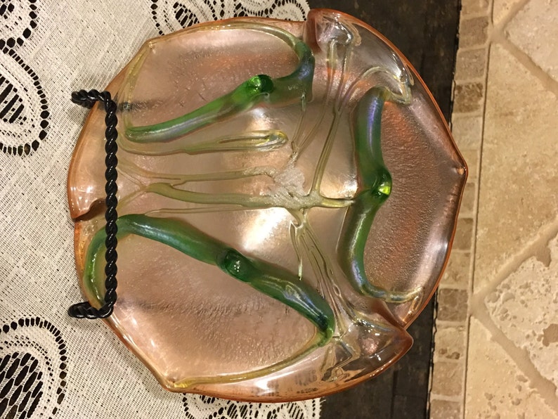 Murano Stretch Glass Dish Artist Signed One of a Kind - Etsy