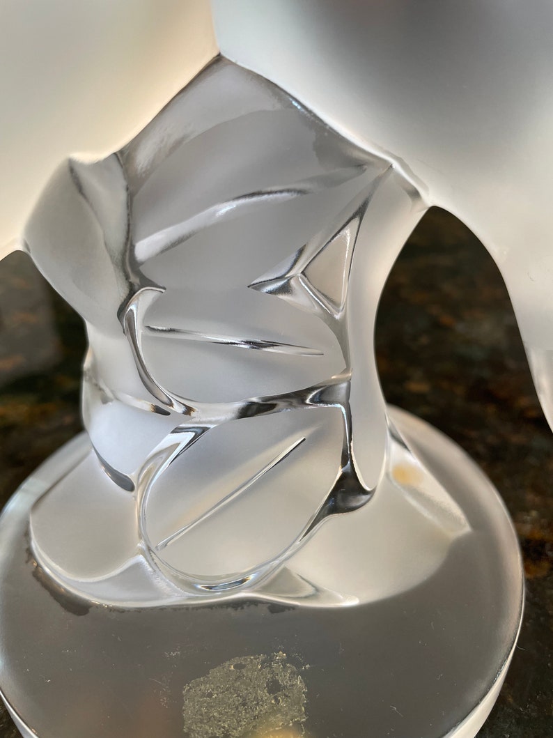 Lalique HUGE Crystal ARIANE DOVES Figure ~ Satin-finish ~ 8.5 Inches ...