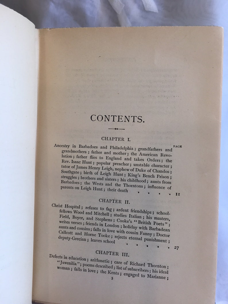 Life of Leigh Hunt by Cosmo Monkhouse 1893 Antique Book London Walter ...
