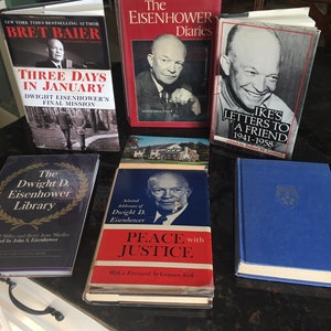 SIX Dwight D. Eisenhower~ Hardcover Books, Some 1st Edition! Peace W ...
