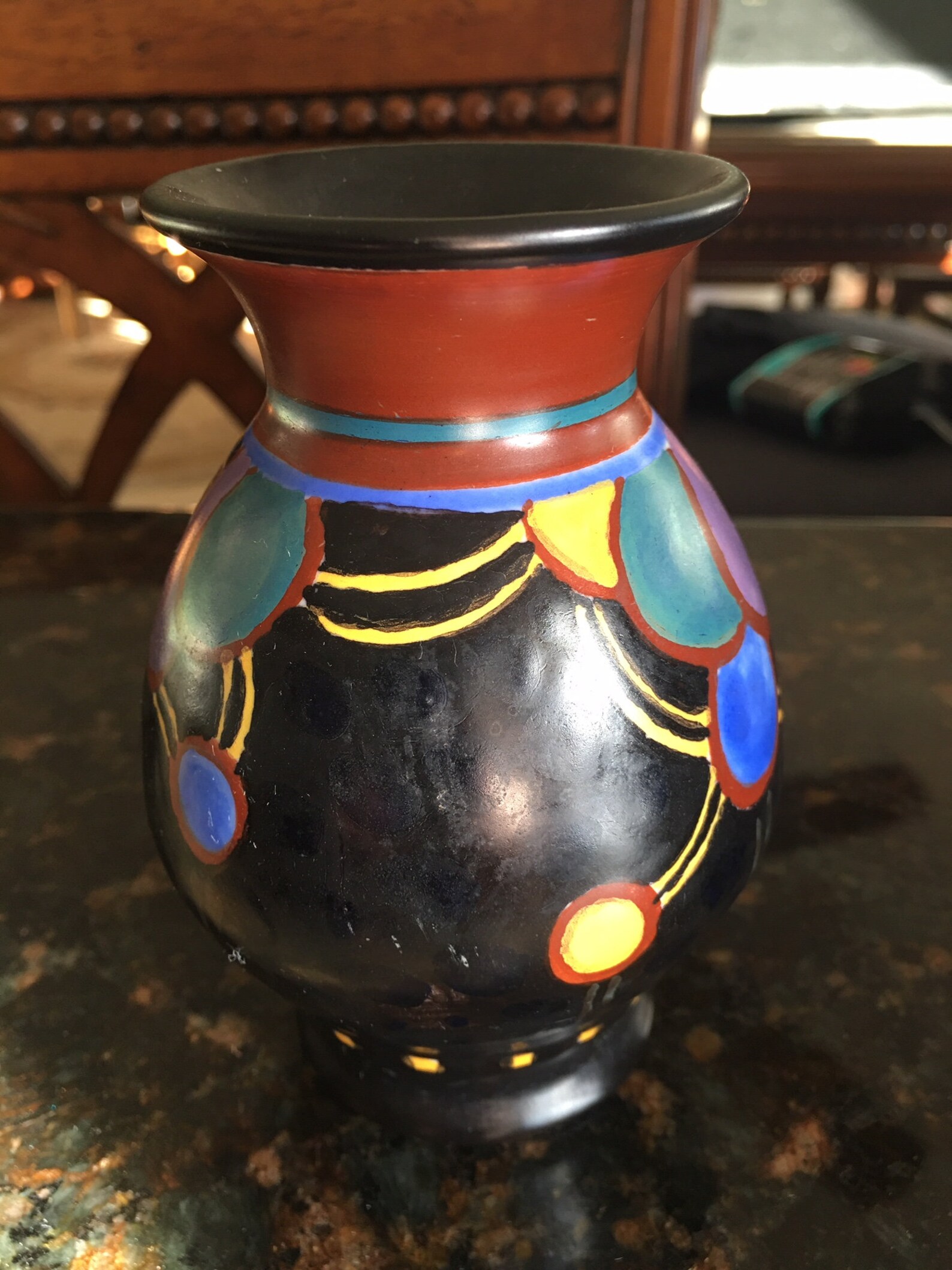 Gouda ZENITH Holland Pottery Vase ~ Marked ~ Black Matte Glaze ...