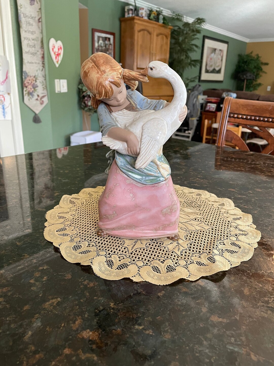 Lladro Figurine 2095 "goose Pulling Pigtail" GRES Finish ~ Perfect! - Etsy