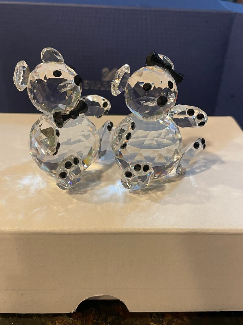 Two Crystal Caravan Faceted Crystal Bride and Groom Teddy - Etsy