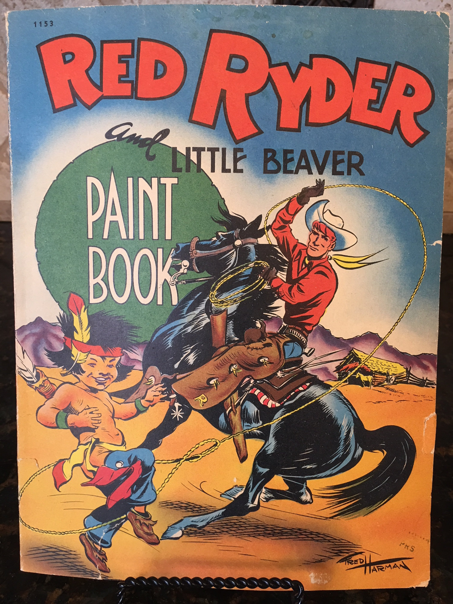 Red Ryder and Little Beaver Paint Book 1153 whitman, 1947. Fred Harman ...