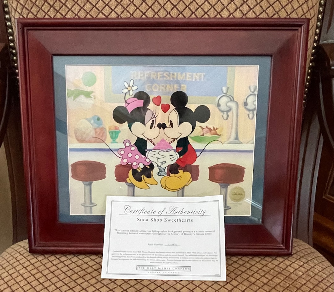 Walt Disney Mickey and Minnie “SODA SHOP SWEETHEARTS” Limited Edition ...