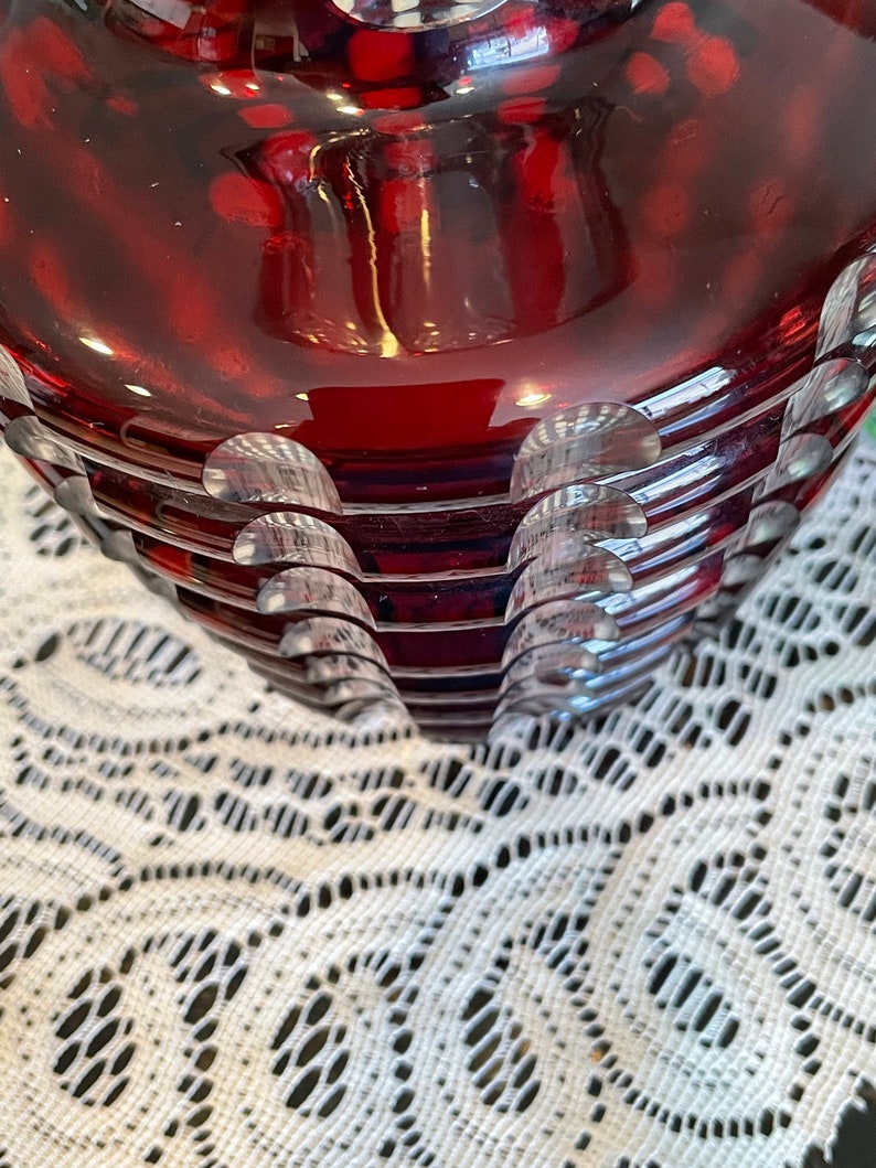 Glorious Unique Huge Stunning RUBY Cut to Clear Bohemia - Etsy