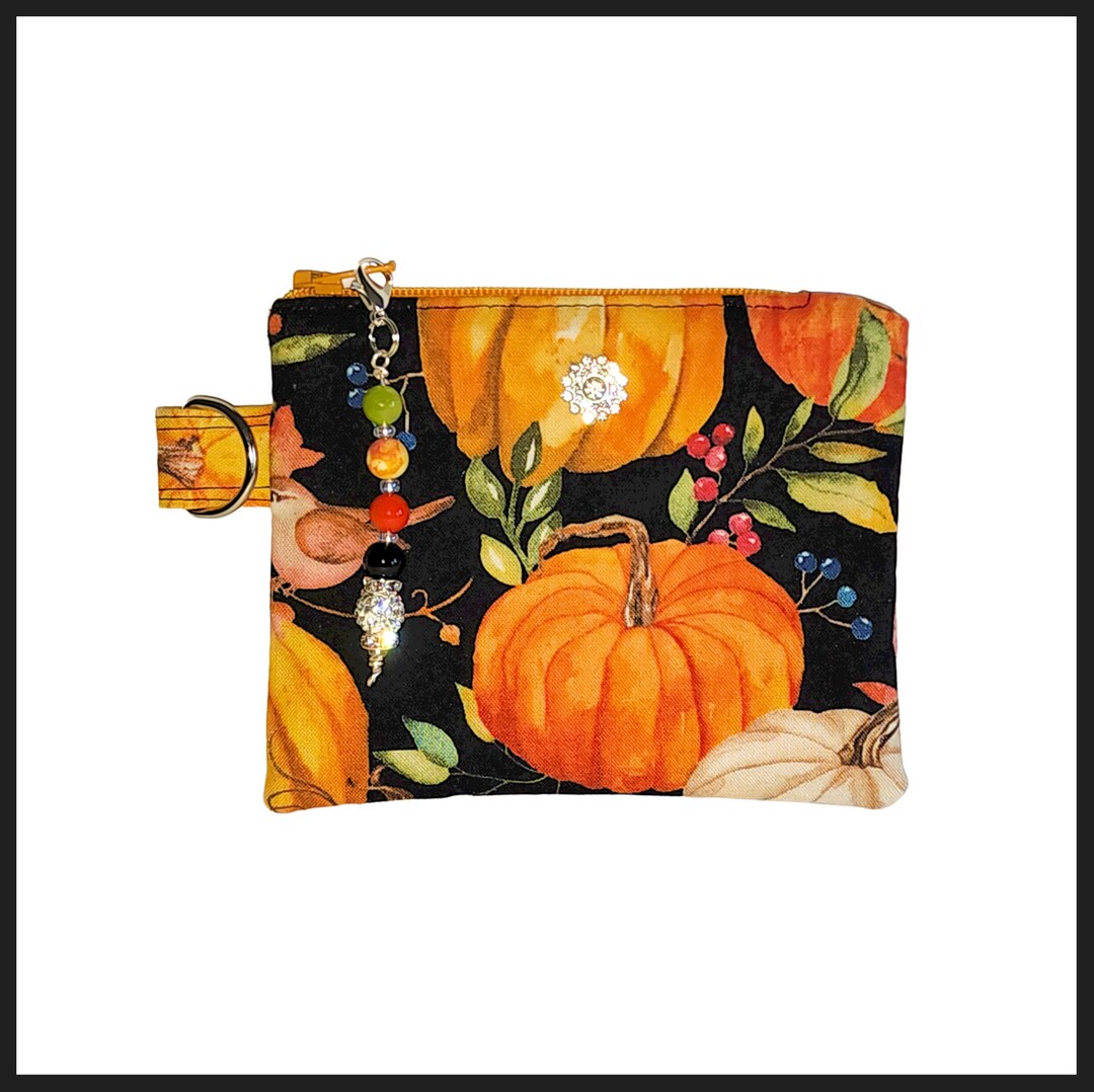 Pumpkin Coin Purse, Halloween Coin Purse, Fall or Autumn Purse, Gift ...