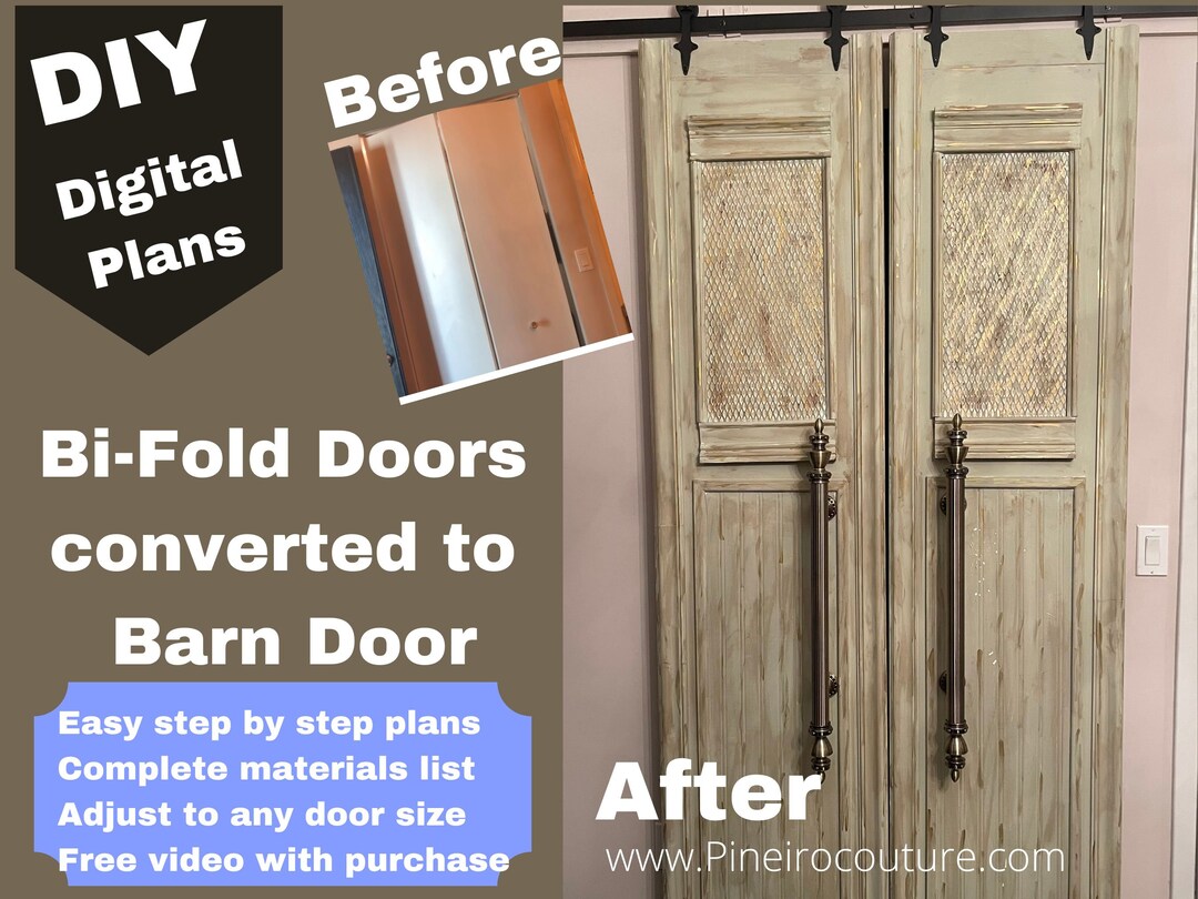 Plans for Converting Bi-fold Closet Doors Into Barn Doors/barn Door ... Plans for Converting Bi-fold Closet Doors Into Barn Doors/barn Door ...