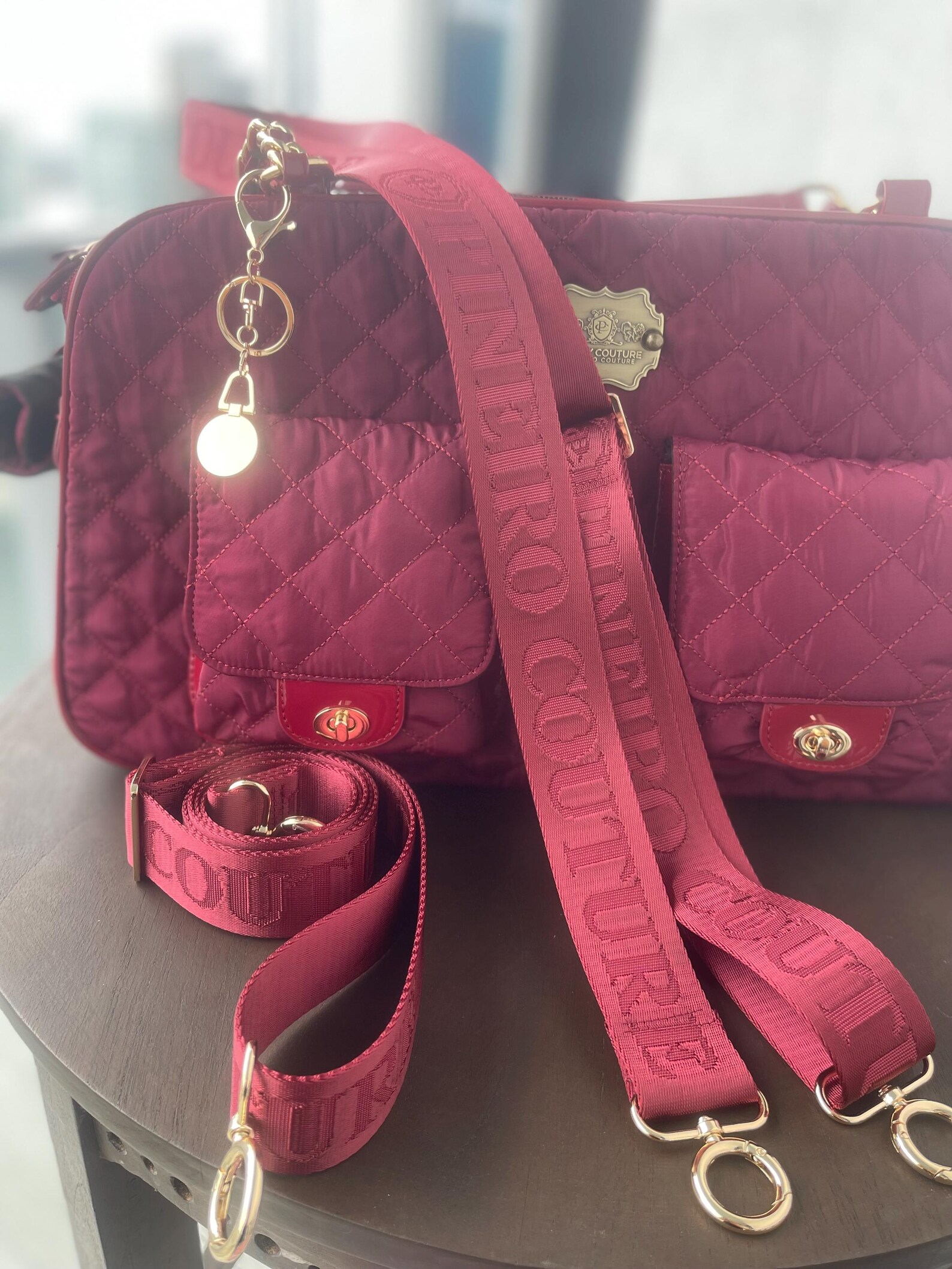 Pet Carrier Luxury Dawgy Quilted Bag Purse/car Seat Attachment ...