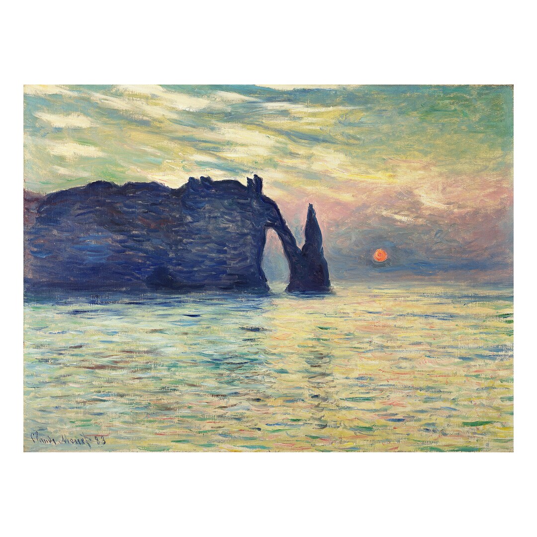 Claude Monet Sea and Sunset Landscape Print in Impressionist Style - Etsy
