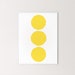 Geometric Yellow Sun Cut Out Art Print Poster in Minimalist Style ...
